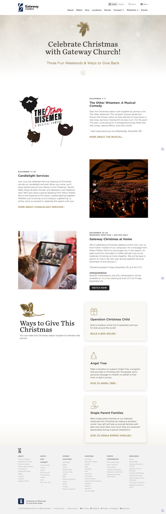 7 Examples Of Christmas Website Landing Pages - ChurchTechToday.com ...